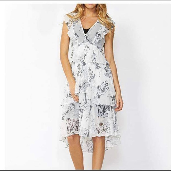 DECJUBA | Dresses | Decjuba Australia Mia Floral Tiered Ruffle Dress ...